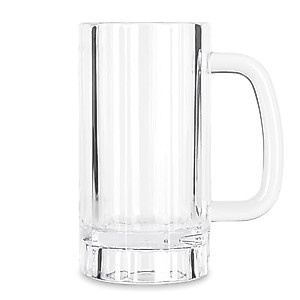 Carlisle FoodService Products 4396507 Lexington Plastic bar Mug, Polycarbonate, Clear, 16 Ounce