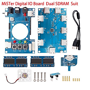 Digital IO Board Kit, Project Starter Kit for DE10 FPGA for MisterFPGA, SDRAM V2.9 for Multi Gaming Console