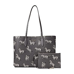 Kate Spade New York All Day Zebra Print Large Tote Chalkboard Multi One Size