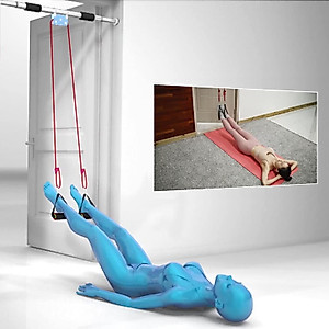 NISDOKR Multi Exercise Doorway Traction Device - Home Rehab Station for Shoulder, Waist, and Neck Recovery - Pull Up Bar, Pulley System, Cervical Hammock for Pain Relief and Flexibility