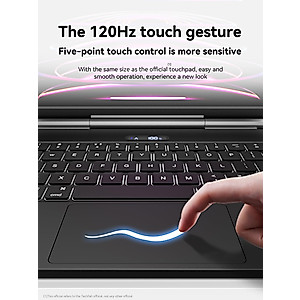 Magic Keyboard Case Compatible with iPad Air 11-inch (M2) 2024, iPad Pro 11(4th/3rd/2nd/1st) Gen 2022, iPad 10.9-inch Air 4/5th Generation with Battery Display, Magnetic Smart Keyboard Folio Black