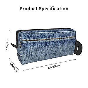 qkwlo Blue Country Empty Back Pocket of Jeans Denim Coin Pouch Pen Holder Clutch Wristlet Wallets Purse Portable Storage Case Cosmetic Bags Zipper