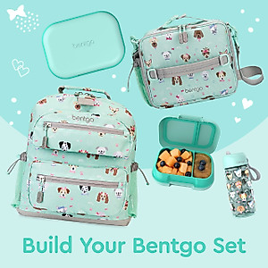 Bentgo® Kids Chill Lunch Box - Bento-Style Lunch Solution with 4 Compartments and Removable Ice Pack for Meals and Snacks On-the-Go - Leak-Proof, Dishwasher Safe, Patented Design (Aqua)