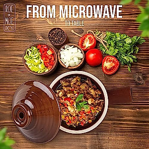 Roe & Moe Egg Cooker - Non-Stick, Ceramic Microwave Egg Poacher with Dome Chimney Lid and Hollow Handle - Reimagine Breakfast with Picture-Perfect Eggs and Delicious Soups with Our Microwave Steamer