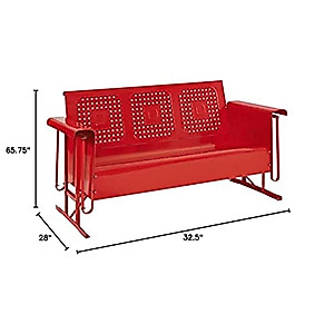 Crosley Furniture Bates Sofa Glider - Red
