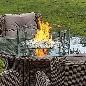 Onlyfire 10 pounds Fire Glass for Propane Fire Pit and Gas Fireplace, 1/4 Inch Reflective Firepit Glass Rocks for Fire Pit Table and Fire Bowl, High Luster Platinum