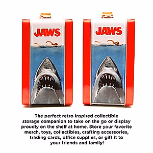 AQUARIUS Jaws Gen 2 Fun Box - Sturdy Tin Storage Box with Plastic Handle & Embossed Front Cover - Officially Licensed XXXXX Merchandise & Collectible Gift for Kids, Teens & Adults