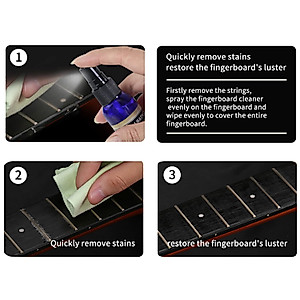60ml Lemon Oil, Guitar Fretboard Care/Cleaning/Polishing Accessories, Fretboard Cleaner for Guitar, Bass, Ukulele