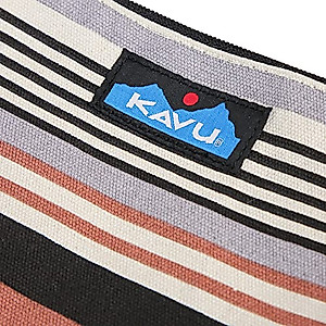 KAVU Dosewallips Double Zip Crossbody Rope Sling Purse - Springtime Stripe