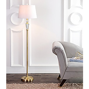 JONATHAN Y JYL2029A Harper 61" Crystal/Metal LED Floor Lamp Contemporary,Transitional,Traditional for Bedrooms, Living Room, Office, Reading, BrassGold/Clear
