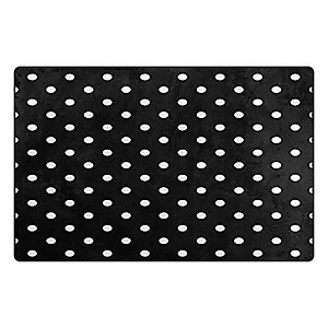 ALAZA Black White Polka Dot Area Rug Rugs Non-Slip Floor Mat Doormats Living Dining Room Bedroom Dorm 60 x 39 inches inches Home Decor