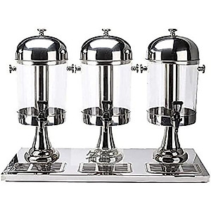 Beer Tower Distributor Beer Vending Machine Machine Beverage Dispenser Three Port 24L Diced Juice Beverage Distributor Commercial (Color : Silver)