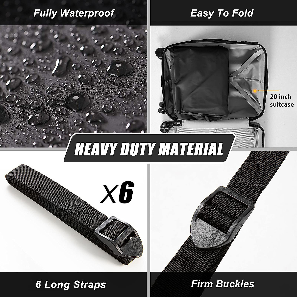 CZC AUTO Hitch Cargo Carrier Bag, 20 cu. ft Waterproof/Rainproof/Weatherproof Cargo Traveling Bag for Car Truck SUV Vans' Hitch Trays and Hitch Baskets, Safe Steady Durable Soft (Blue)