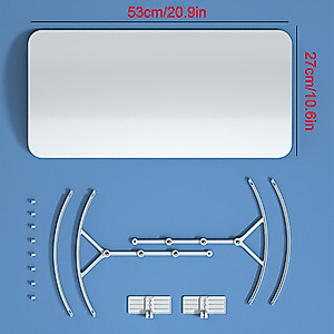 Ac Vent Deflector, Air Conditioner Deflector for Window Units, Vent Air Deflectors, Made of PVC Easy to Install, Freely Cut, White