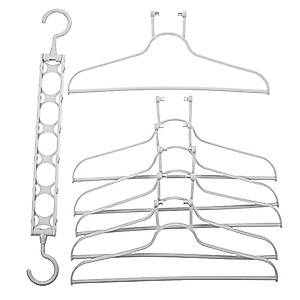 Tofficu Space Saver Hangers Hangers Space Saving Multifunctional Rotatable Plastic Clothes Rack Foldable Clothes Rack for Room Organization Hangers Space Saving