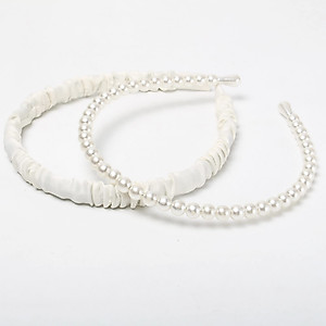 Cuizhiyu 6PK Different Designs Headbands for Women,Non Slip Flower Headband,Cute Pearl Headbands for Girls,Twisted Headband,Black White Solid Headbands Set