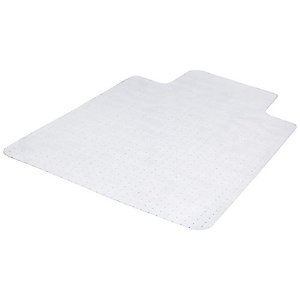 Amazon Basics Polycarbonate Office Chair Mat with Lip for Low to Medium Pile Carpet, ‎Rectangular, Clear, 47" x 35"