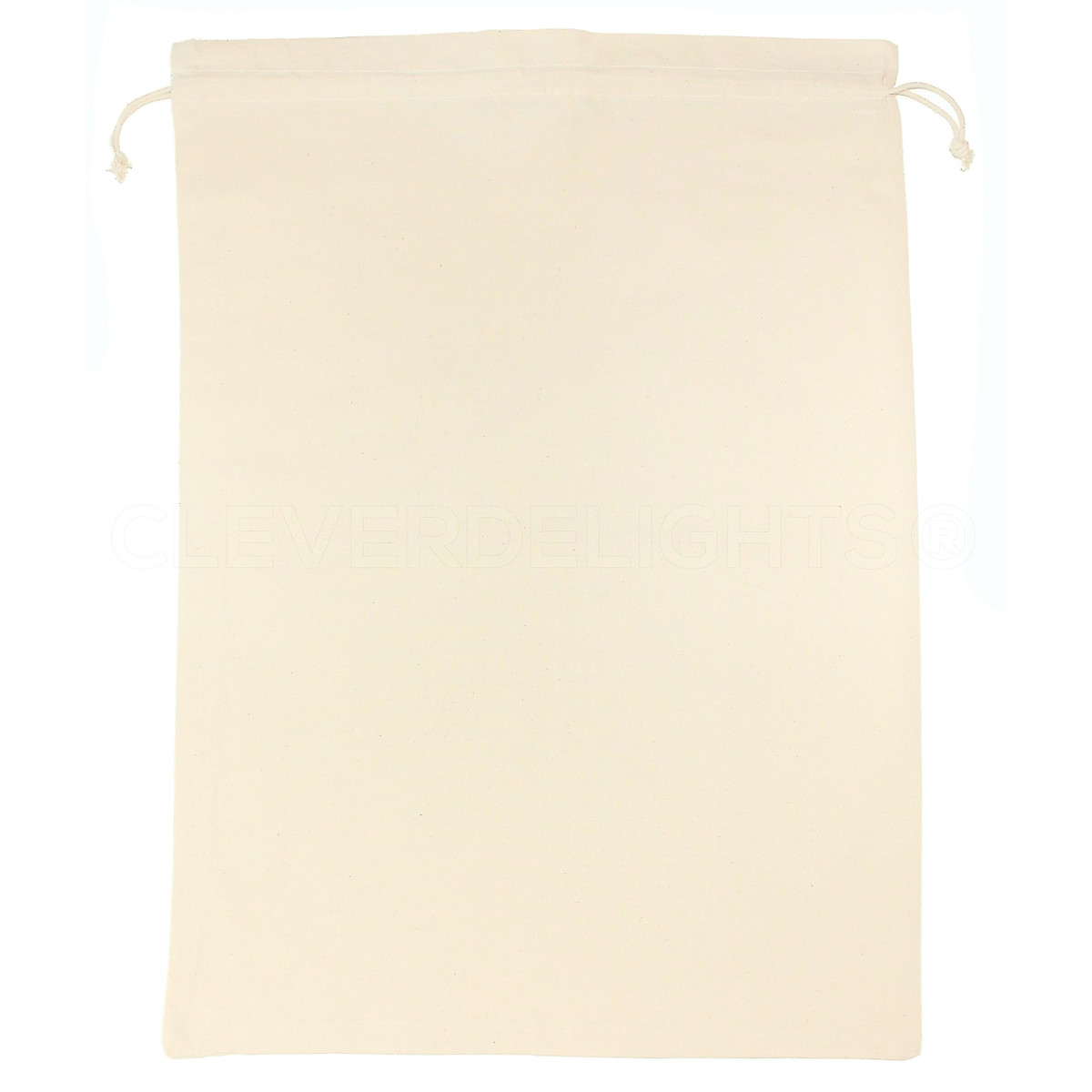 CleverDelights Cotton Bags - 18" x 24" - 20 Pack - Premium Drawstring Storage Muslin Bag - 18x24 Inch