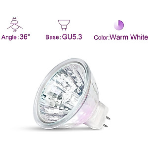 GECXGY MR16 Light Bulbs 50W 12V 2 Pin GU5.3 Base Dimmable, Spot Light Bulbs, Indoor Spot 50W MR16 Bulbs with Clear Glass Cover, 6 Pack