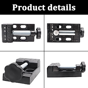 Dianrui Universal Mini Flat Clamp Bench Vice Clamp Table Mini Drill Press Vise, Carving Bed Tools Suitable for Watch Repairing, DIY Sculpture Craft Jewelry and Walnut Nuclear K-001