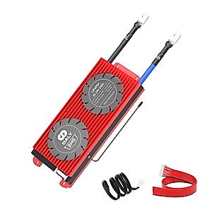 DALY BMS 8S 24V 100A LiFePO4 Battery Protection Module PCB Protection Board with Balance Leads Wires NTC BMS for 18650 Battery Pack 24V in Inverter Home Energy Storage（Standard BMS,100A）