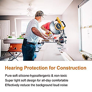 Lakayee Reusable Silicone Ear Plugs, 6 Pairs Waterproof Noise Reduction Earplugs Sound Canceling Ear Plugs for Sleeping Snoring Swimming Shooting Hunting Traveling Concerts Musicians with Carry Cases