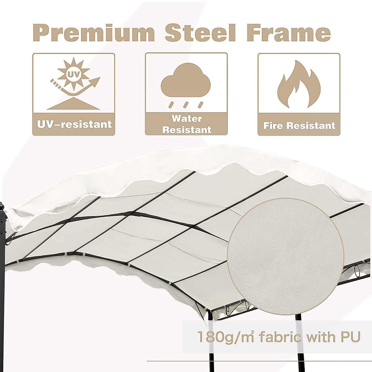Merax 13'x10' Carport Heavy Duty Powder-Coated Steel Frame Outdoor Car Canopy Garage Tent Patio Shelter with Included Anchor Kit