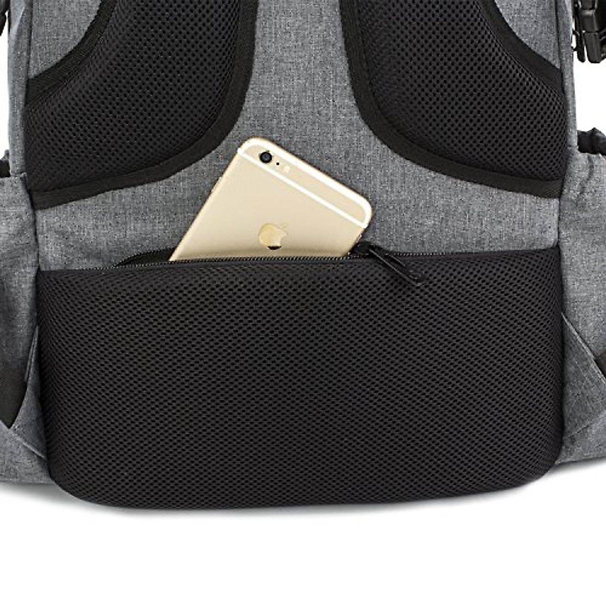 ALLCAMP OUTDOOR GEAR diaper bag XXX-Large capacity SUPPORT ANY BABY STROLLER with changing pad, 26L (X-Grey)