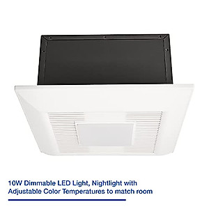 Panasonic FV-0511VFL1K WhisperFit DC Retrofit Ventilation Fan with Light, Dimmable and Adjustable Color Temperature Light, 50, 80 or 110 CFM