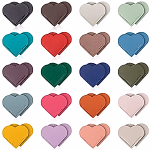 40 Pcs Leather Heart Bookmark Page Corner Bookmark Cute Book Marks Book Lovers Gifts Accessories Bookmark Clips for Reading Lover Kid Student Bookworm Present Home Office School, Heart Shape