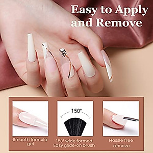 modelones Gel Nail Polish Set- 6 Colors Nude Gel Polish All Seasons Skin Tones Pink Neutral Brown Gel Polish Kit, Soak Off LED Gel Nail Kit Manicure DIY Home