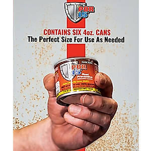 POR-15 Six Pack Rust Preventive Coating, Stop Rust and Corrosion Permanently, Anti-rust Protective Barrier, 4 Fluid Ounces, Gloss Black, Pack of 6