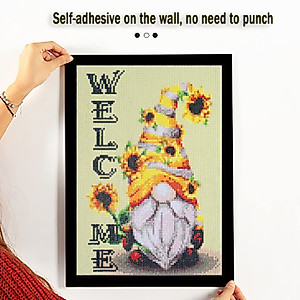 pchmcu 4 Packs 12" x 16 Picture Frame,Diamond Painting Picture Frames for 30x40cm,Magnetic Art Frame,Frames for Wall Window Door Black,inside Size 10" x 14"