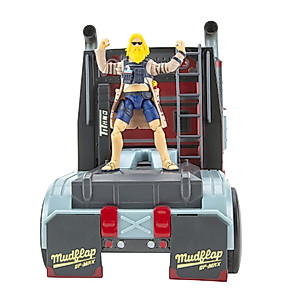 FORTNITE Feature Deluxe Mudflap RC Vehicle, Electronic Vehicle with 4-inch Articulated Relaxed Jonesy Figures and Accessory