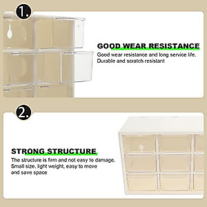 HEALLILY Mini Plastic Drawer Organizer Jewelry Box Display Case Storage Cabinet for DIY Crafts Office Supplies Fishing Tackle Earring Rings Necklaces Bracelets