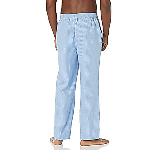 Amazon Essentials Men's Straight-Fit Woven Pajama Pant, Light Blue Stripe, X-Large