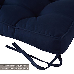 Greendale Home Fashions Outdoor 51 x 18-inch Sunbrella Fabric Bench Cushion, Navy