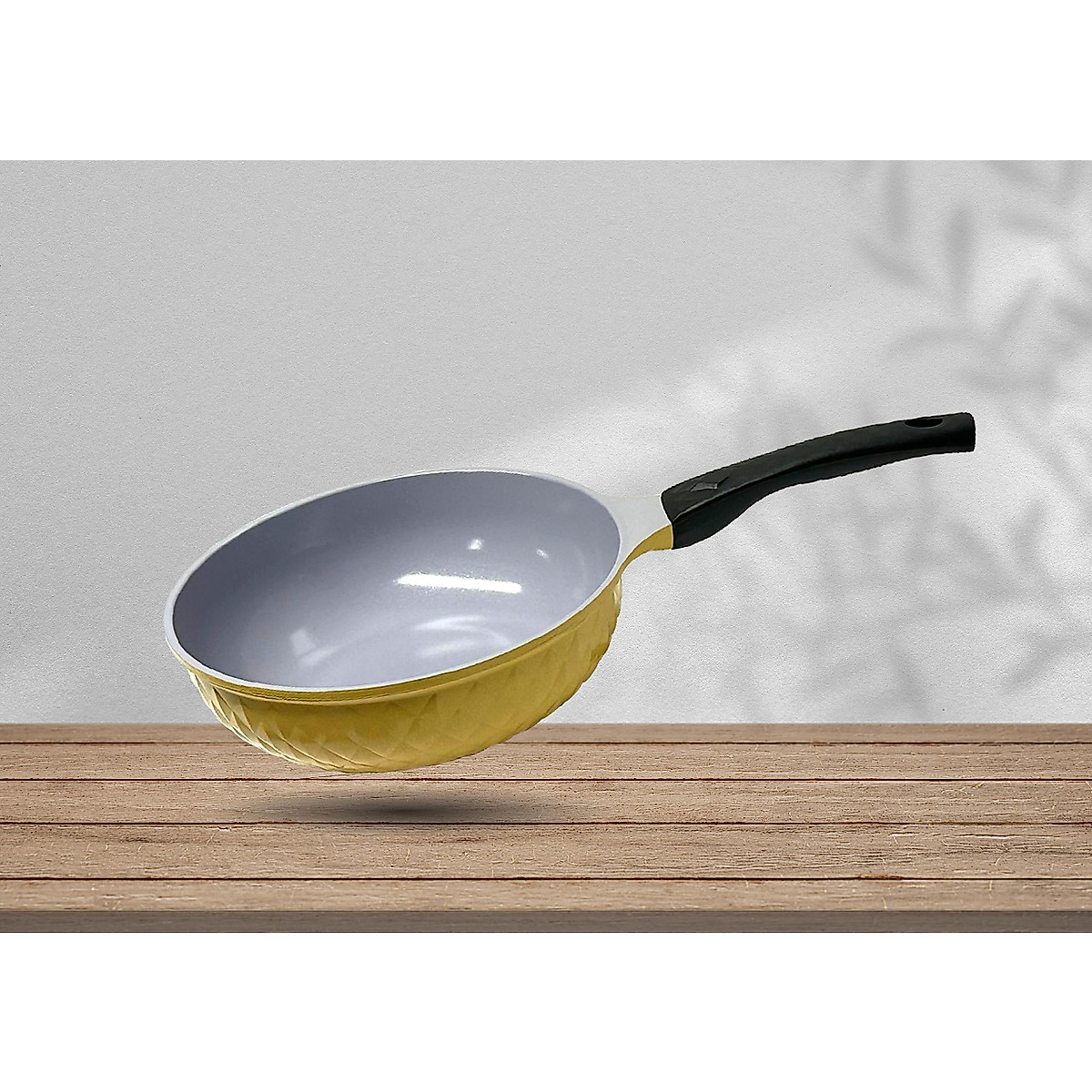 |MADE IN KOREA| 10" Ceramic Coating Interior and Exterior Cooking Wok, Pan Set