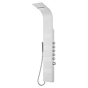 Blue Ocean 66.5” Stainless Steel SPS8727 Thermostatic Shower Panel with Rainfall Shower Head, Body Nozzles, and Handheld Shower Head