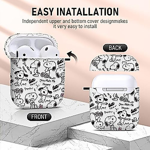 CULIPPA for Airpods 2 Case Cover Cool Creative and Unique Pattern Design Airpods 2nd Generation Silicone Protective Case Portable & Shockproof for Women Men with Lanyard for Apple Airpods 2/1