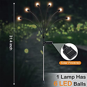 ZUPIIY 10-Pack Solar Garden Lights Outdoor, Upgraded Solar Swaying Lights Waterproof, Sway by Wind, Solar Lights with Highly Flexible Copper Wires, Decorative Lights Yard Patio Pathway Decor