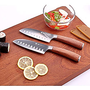Kitchen Knife, GUANCIChef Knife, Santoku Knife High Carbon Steel Asian with Rosewood Handle Cleaver Knife Stainless Steel for Vegetable/Meat with protective Sheath