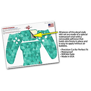 WraptorSkinz Skin Wrap compatible with Sony PS5 DualSense Controller Triangle Mosaic Seafoam Green (CONTROLLER NOT INCLUDED)