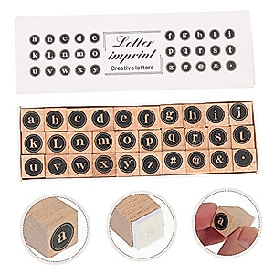 SEWACC 30pcs Alphabet Pocket Stamp Envelope Wax Stamp Embellishment Seal Stamper Diary and Scrapbooking Stamp Letter Stamp Letter Decor Wooden Stamps Wood Alphabet Stamps DIY Craft Stamps