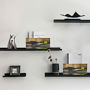 Nesatuwa 2 Pack Zen Basalt Stones on Wood Collapsible Felt Storage Bin Rectangular Storage Baskets with Handles for Closet Toys Clothes