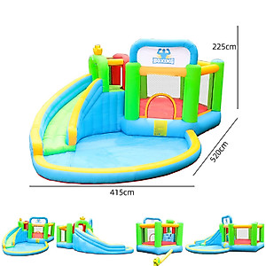 Children's Inflatable Castle Water Slide is Suitable for Indoornd Outdoor Garden Playgrounds