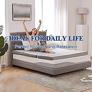 SINWEEK Full Tri Folding Mattress with Storage Bag Foam Topper 4" Thickness Floor Cot Mattress, Guset Bed with Removable&Machine Washable Cover and Lining, CertiPUR-US Certified, Full 54 x 75 Inch