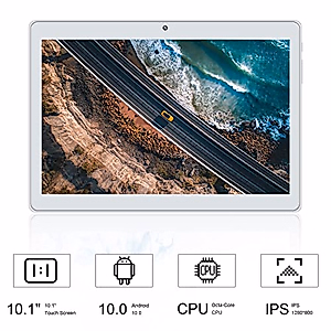 SZTPSLS Tablet 10.1 Inch 10.0 Android Tablet with Dual SIM Card Slot 2GB+32GB, Quad-Core, IPS HD Display, 128GB Expand Storage