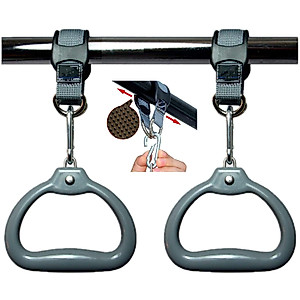 AMRTA Gymnastics Bars for Home with Rings Set Pink, Adjustable Height Training Balance Kip Monkey Bar Folding Horizontal Gymnastic Equipment, for Kids Children Junior Toddler Baby Ages 3-10