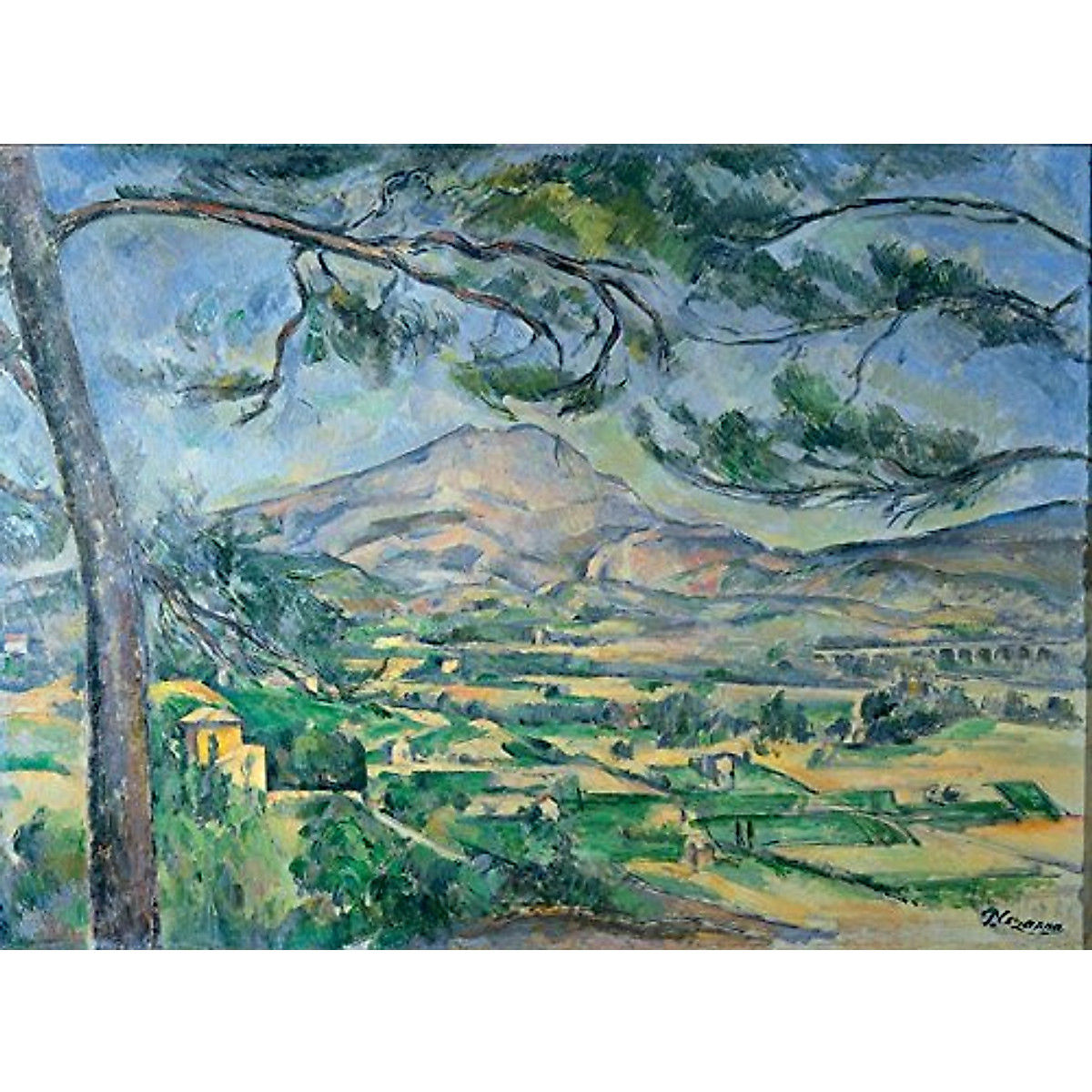 Mont Sainte-Victoire with Large Pine Tree - Paul Cezanne. Art Print Poster (30" x 22")